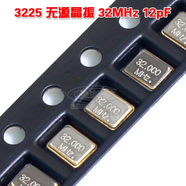Parche oscilador de cristal 3225 32MHz 12pF 4 parche de pin pasivo 32M + 10ppm 4 P cinta ...