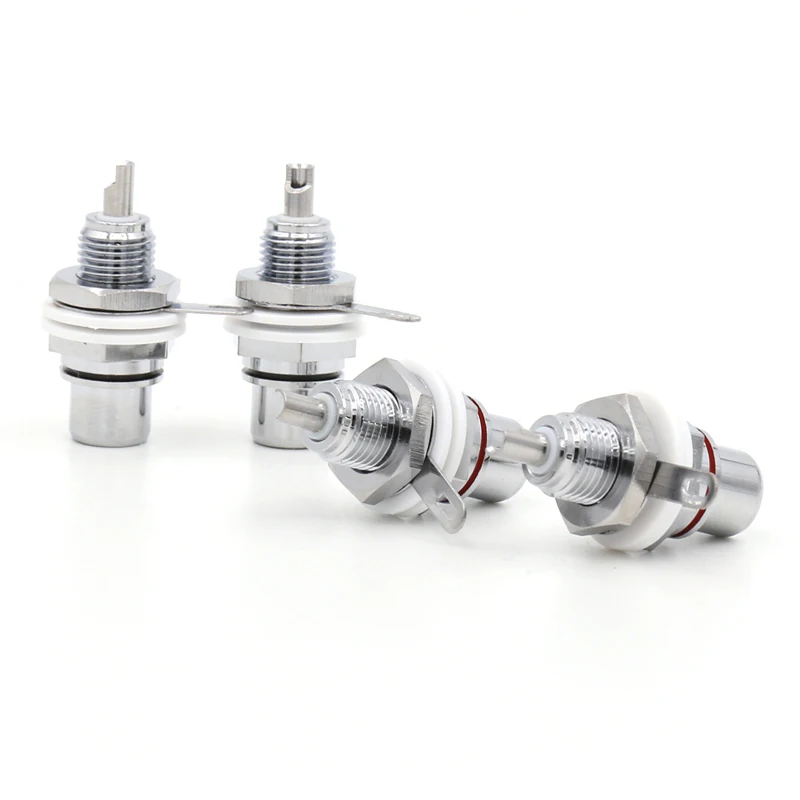 10Pcs Rhodium Plated RCA Socket RCA female Panel Mount plug Audio ...