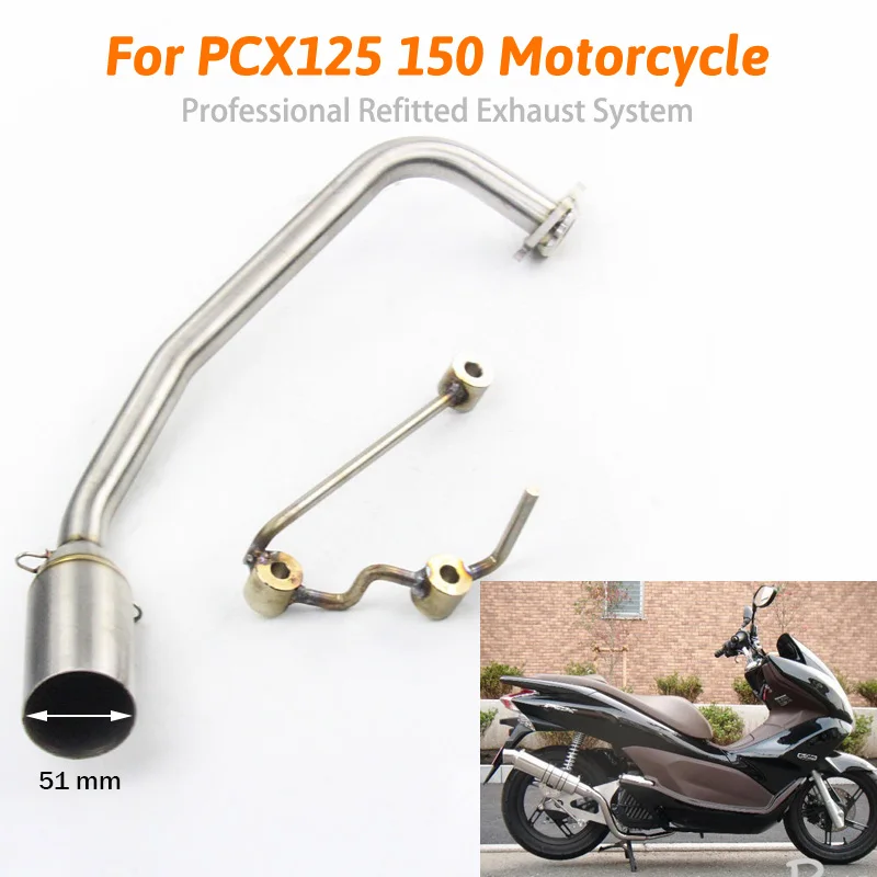 Мотоциклетная выхлопная полная система Модифицированная скользящая средняя Соединительная труба ...