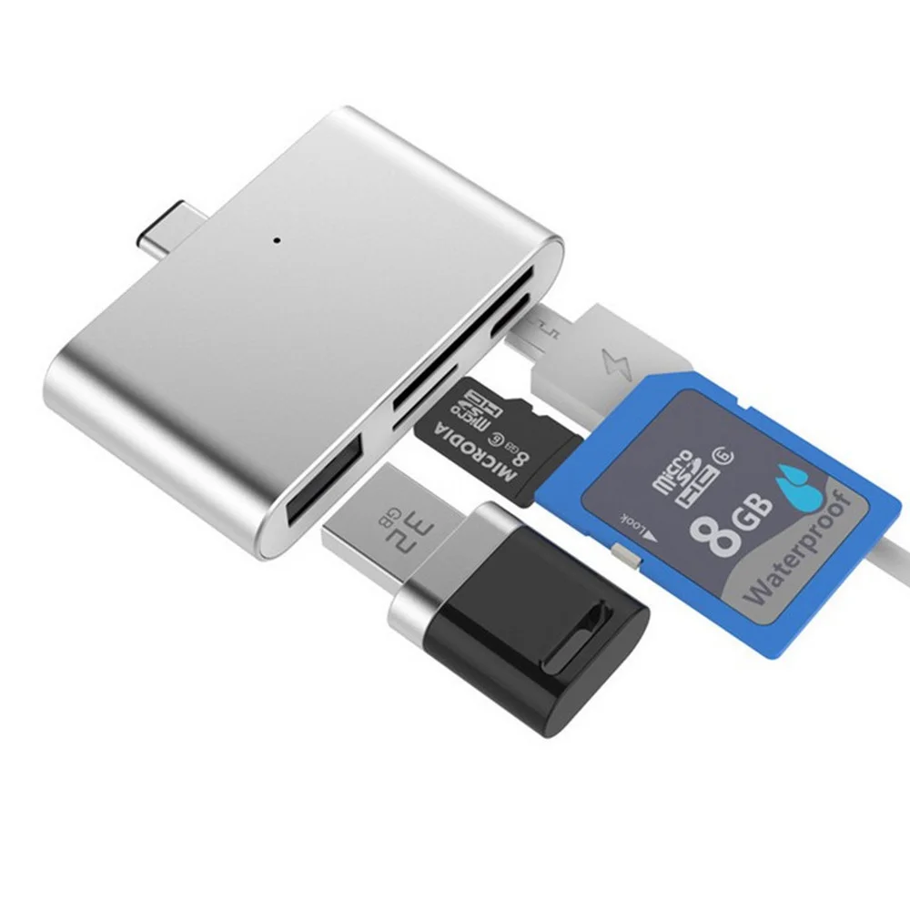 4in1 USB 3.1 Type C Card Reader USB C to USB 2.0 SD TF Memory Micro SD ...