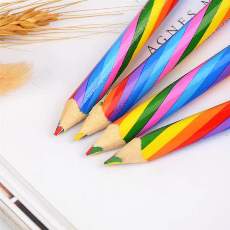Rainbow Color Pencil For Children Drawing Graffiti 4 Color Pencils ...
