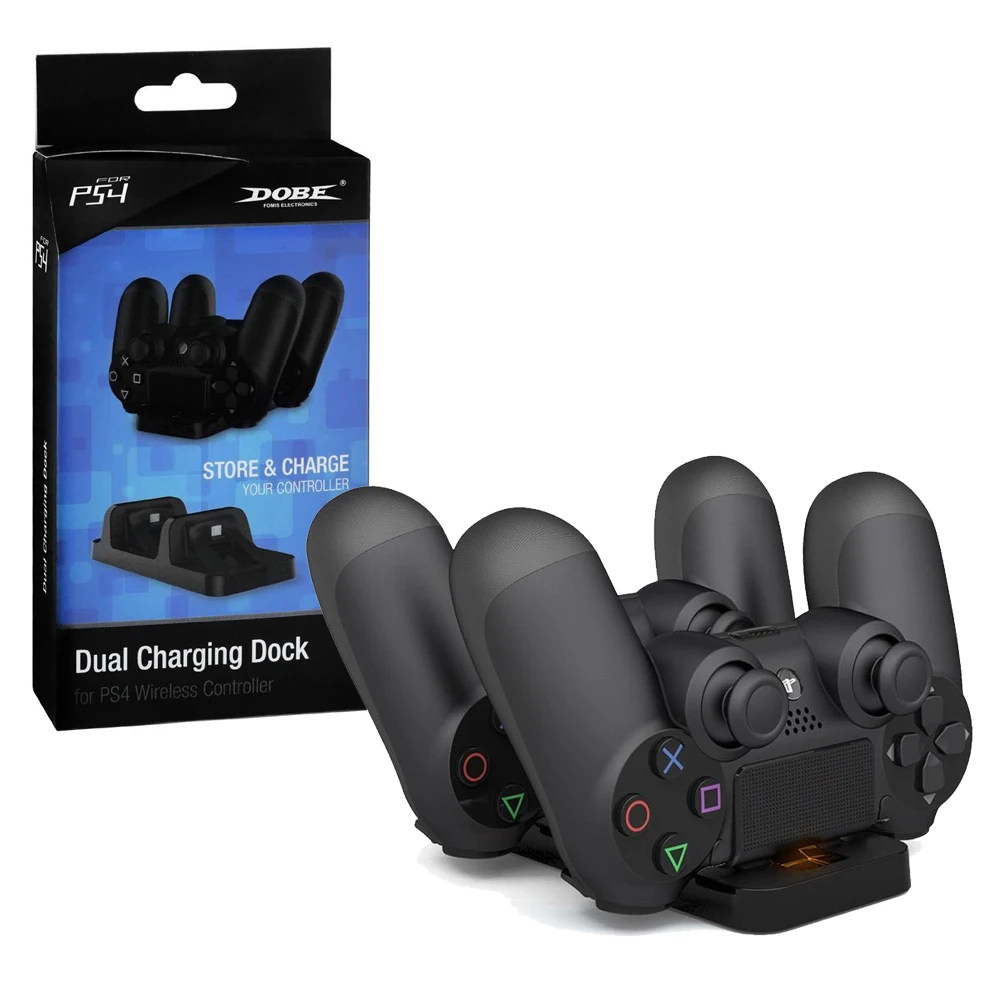 Dual USB Charging Charger Dock Station Holder for Playstation 4 PS4 ...