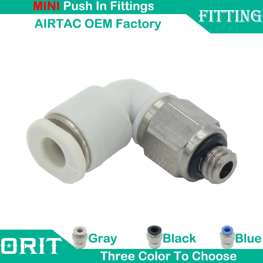 Hot Sale 10Pcs/Lot PL04 M5 Pneumatic Male Elbow Compressed Air Fittings ...