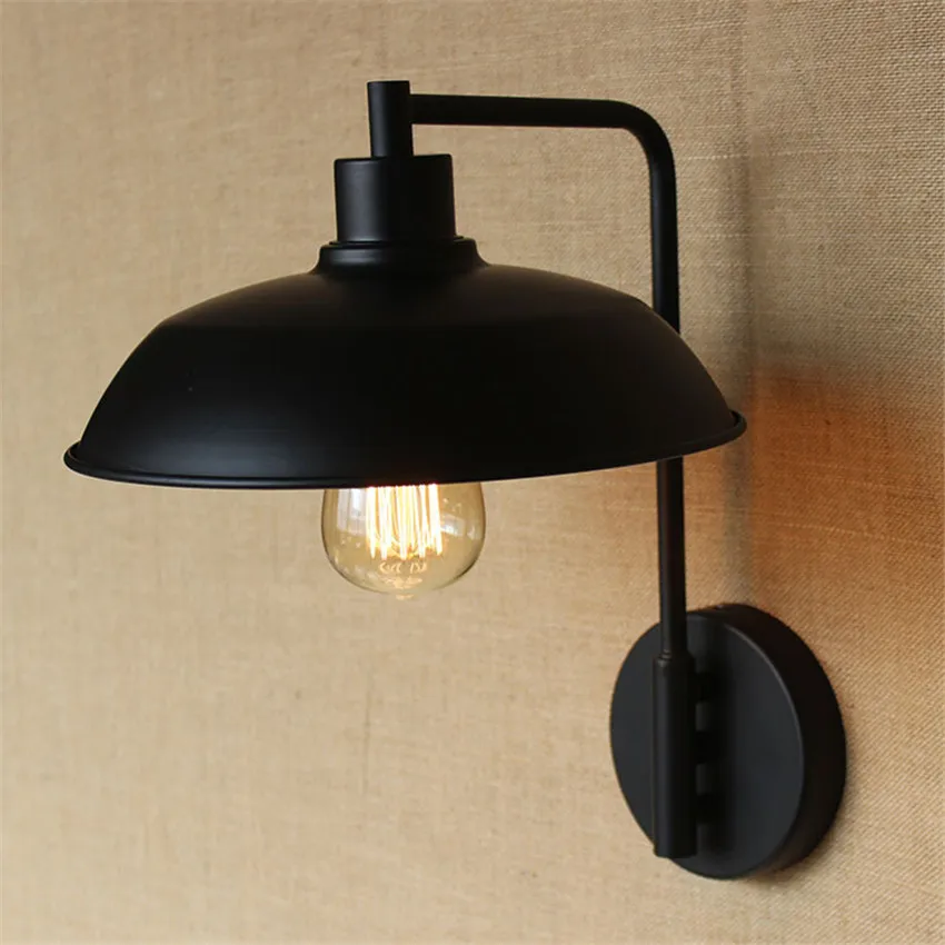New Vintage Edison Wall lamps,American Loft Style Iron Lampshade Wall ...