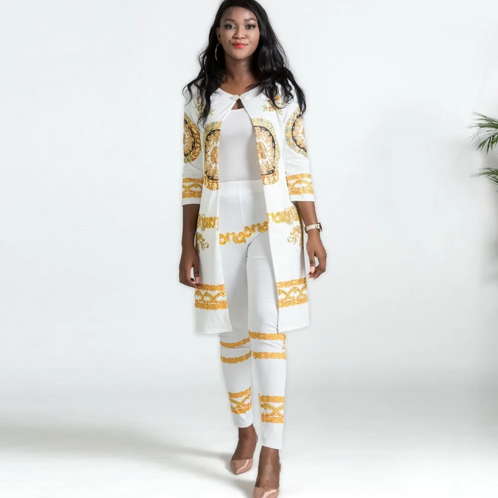 2018 New African Print Elastic Bazin Baggy Pants Rock Style Dashiki
