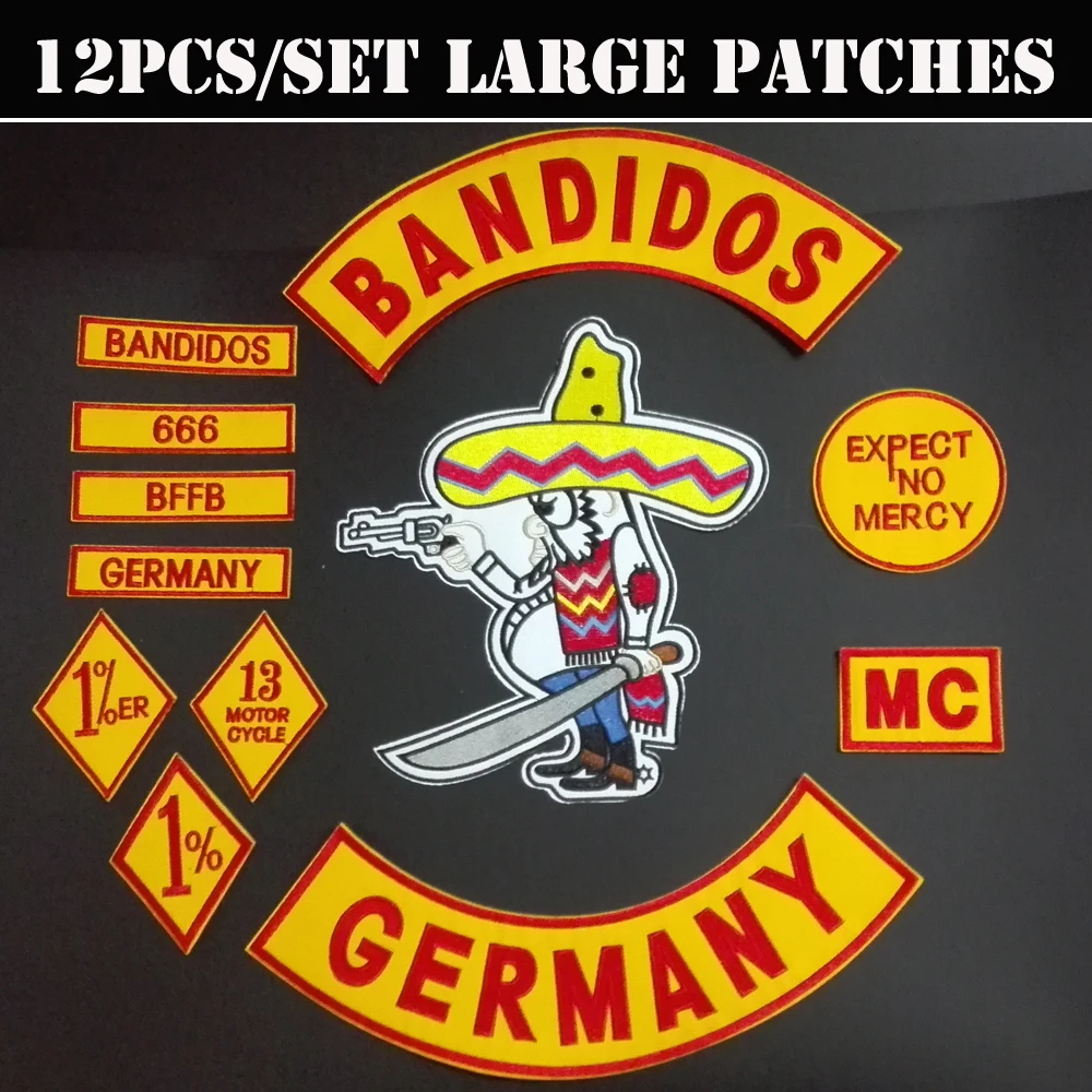 12-TEILE-SATZ-BANDIDOS-DEUTSCHLAND-PATCHES-LIEFERANTEN-F-R-DIE-MOTOR ...