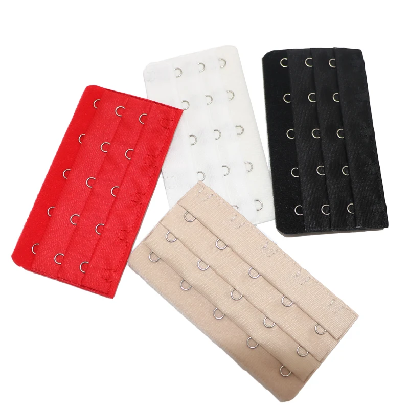 5pcs Bra Extender Extension 3 Row 5 Hooks Clip On Strap Soft Bra Band Extenders Bra Straps