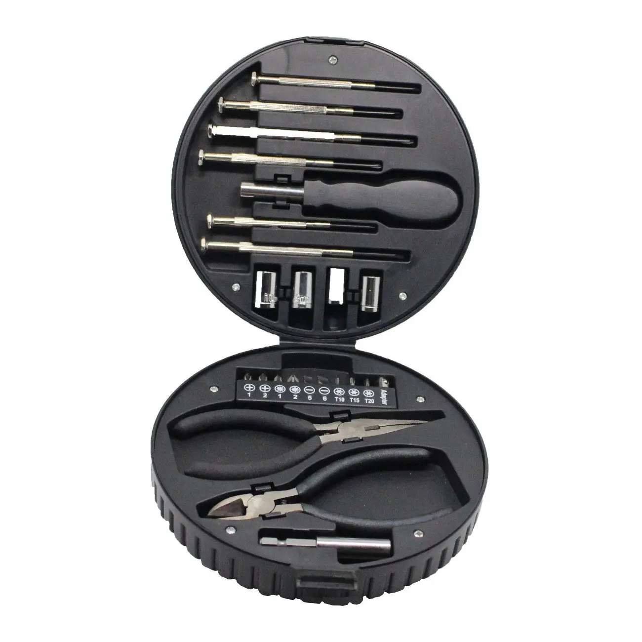 25 pcs portable tyre shape tool set and car wheel Carbon steel tool kit ...