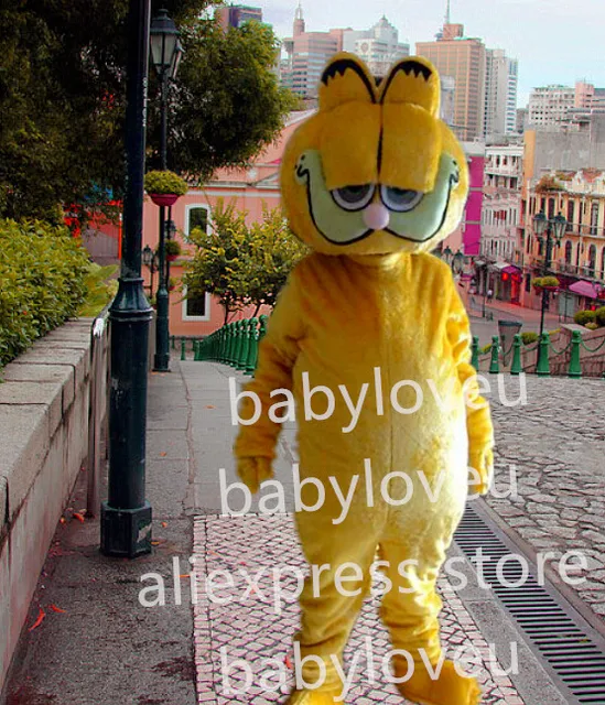 High Quality Plush Garfield mascot fursuit pa cat Mascot Costume ...