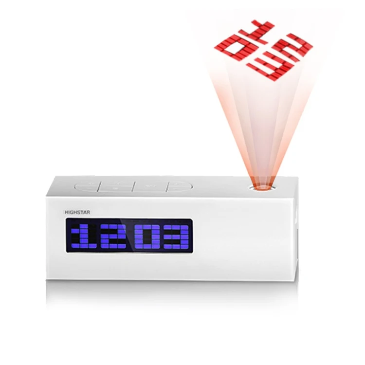 Multifunctional creative digital projection alarm desk clock with FM ...