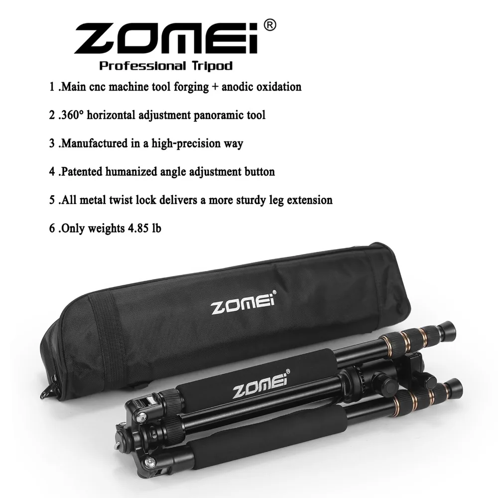 Discount !! Zomei Z688 Professional Photographic Travel Compact Aluminum Heavy Duty Tripod ...