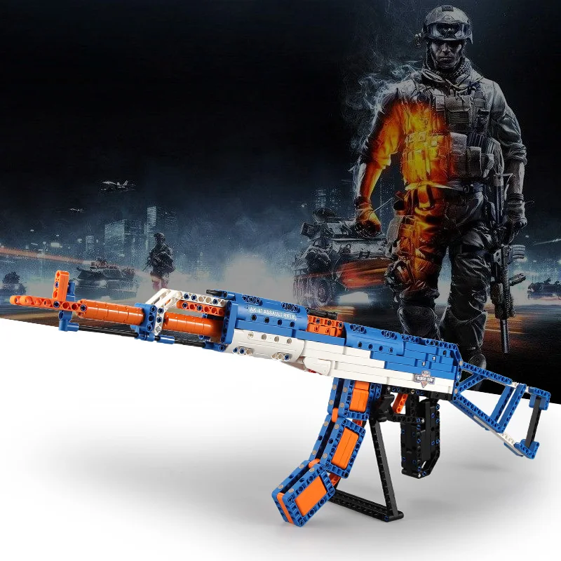 SWAT Series Building Blocks Big AK Guns WW2 Military Kits Nerf ...