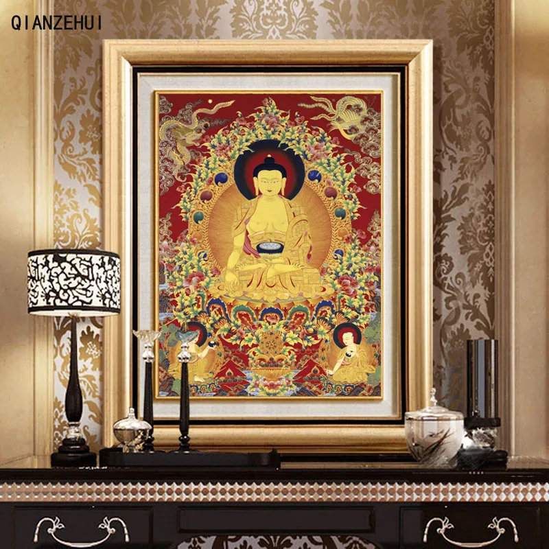 QIANZEHUI, DIY Алмазная вышивка, круглая Алмазная учебная комната ...