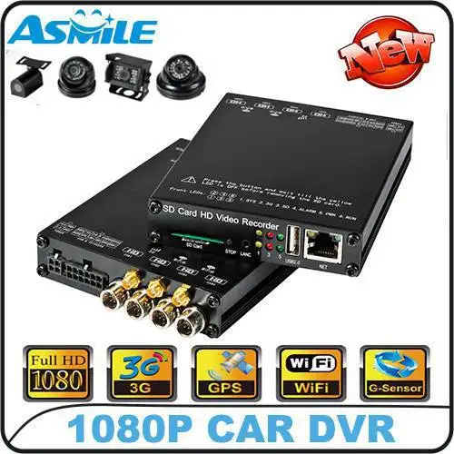 4 Channel H.264 High Quality Mobile Car Dvr/vehicle Dvr/mdvr/car Video ...
