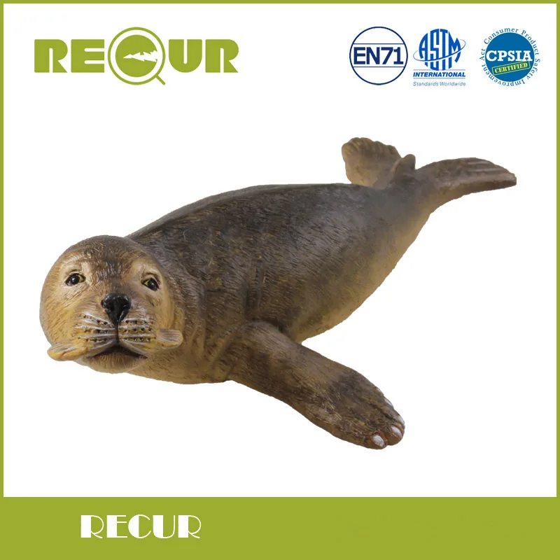 Recur sea life model Seal Simulation Model Hand Painted Soft PVC Animal ...