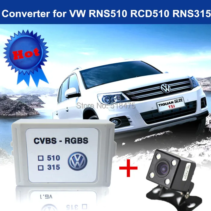 New Upgrade RNS510 RCD510 RNS315 Rear View Camera CVBS AV to RGB ...