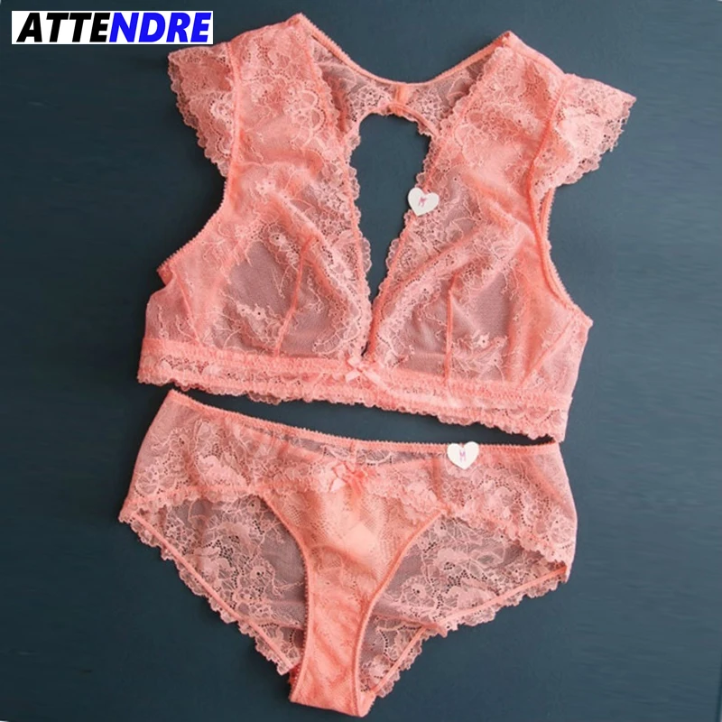 ATTENDRE French Sexy Lace Bralette See Through Transparent Lace ...