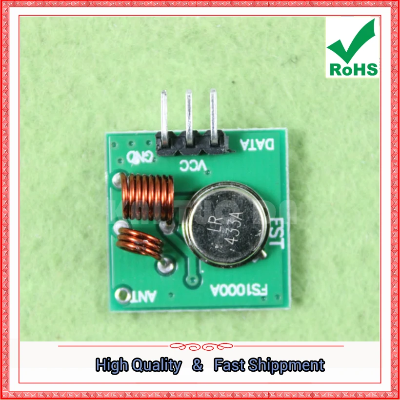 433M Transmitter Module 433MHZ Wireless Transmitter Module Super Regeneration 433 mhz board ...