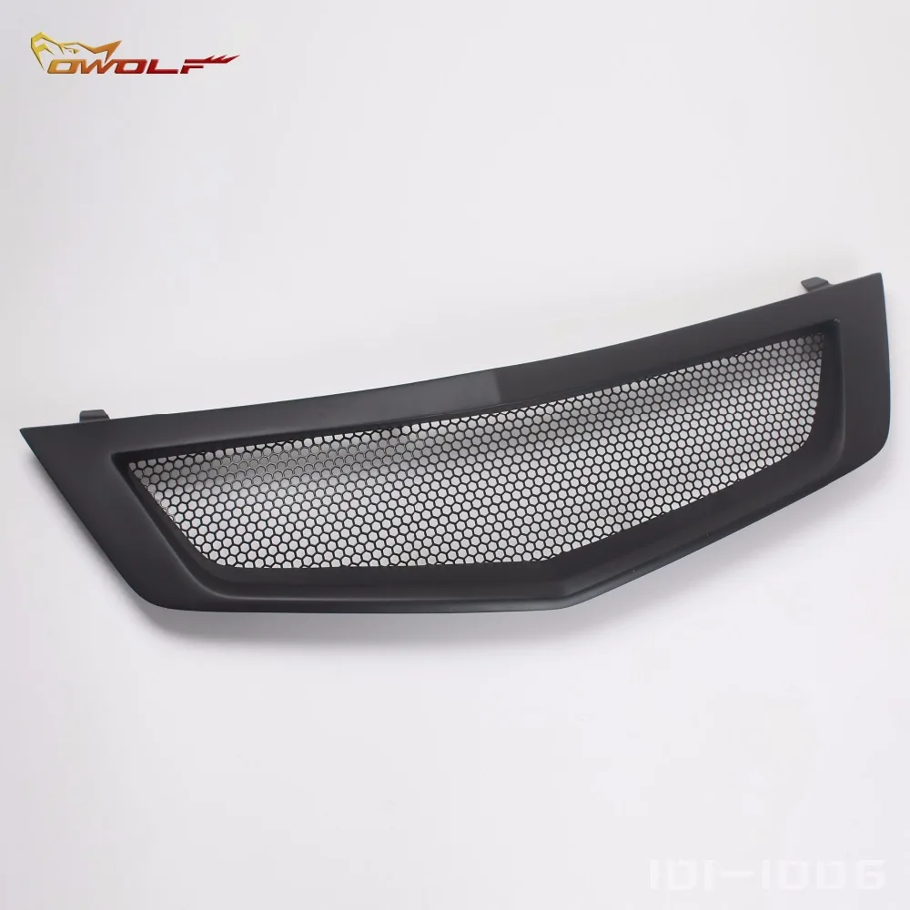Matt Black Bumper Mesh Front Grill Grille For Acura TSX Accord Euro R ...