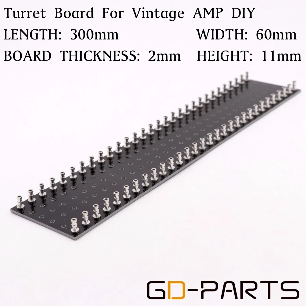 Gd-parts 1pc 60 Posts Black Tag Board Tag Strip Turret Board Hifi ...