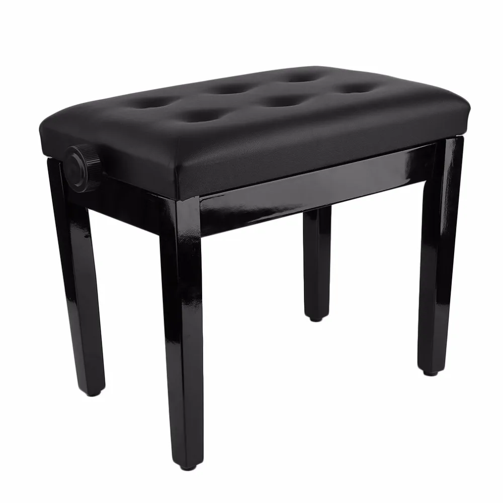 Height Adjustable Piano Stool Chair Piano Keyboard Bench Stool Padded ...