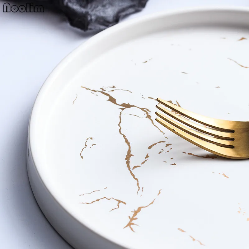 NOOLIM 8 дюймов нордическая креативная матовая мраморная черная ...