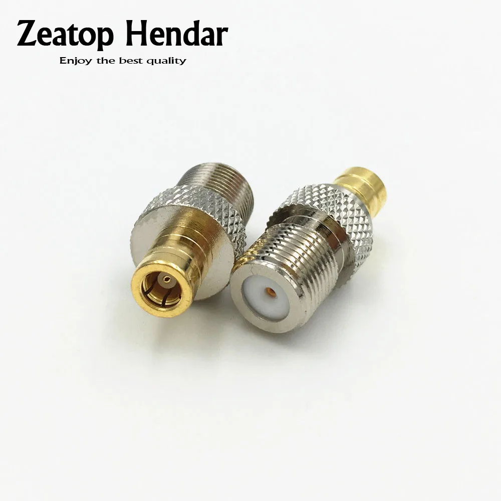2Pcs Brass SMB Female Plug to F Female Jack RF Connector Straight Wire ...