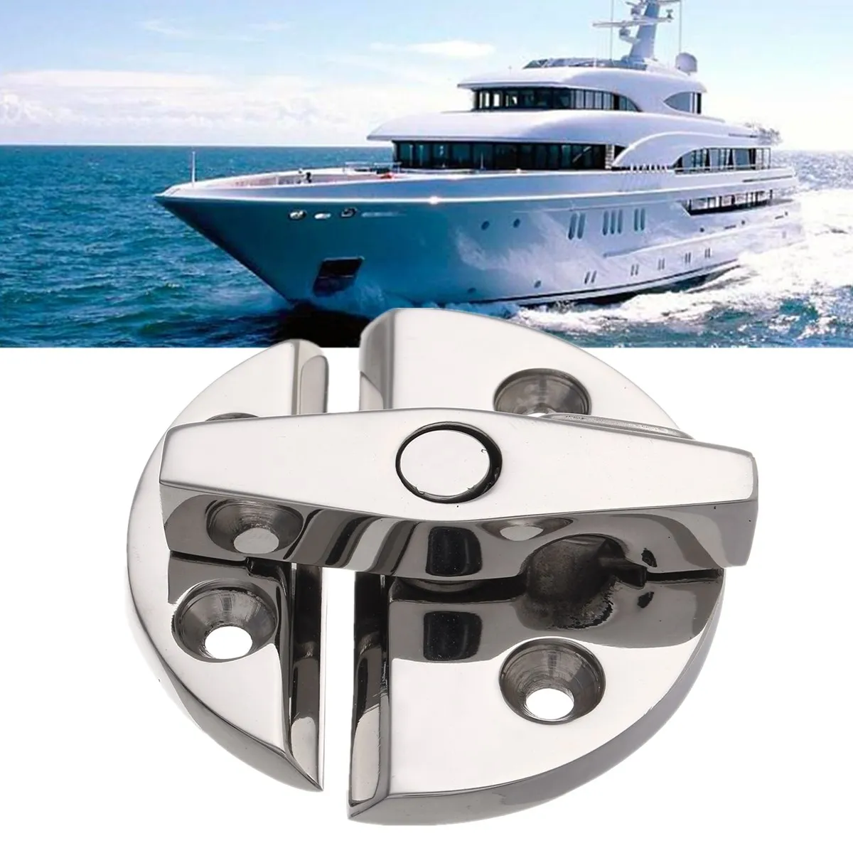 2.17'' Marine Boat Twist Lock Round Door Catch Latch 316 Stainless ...