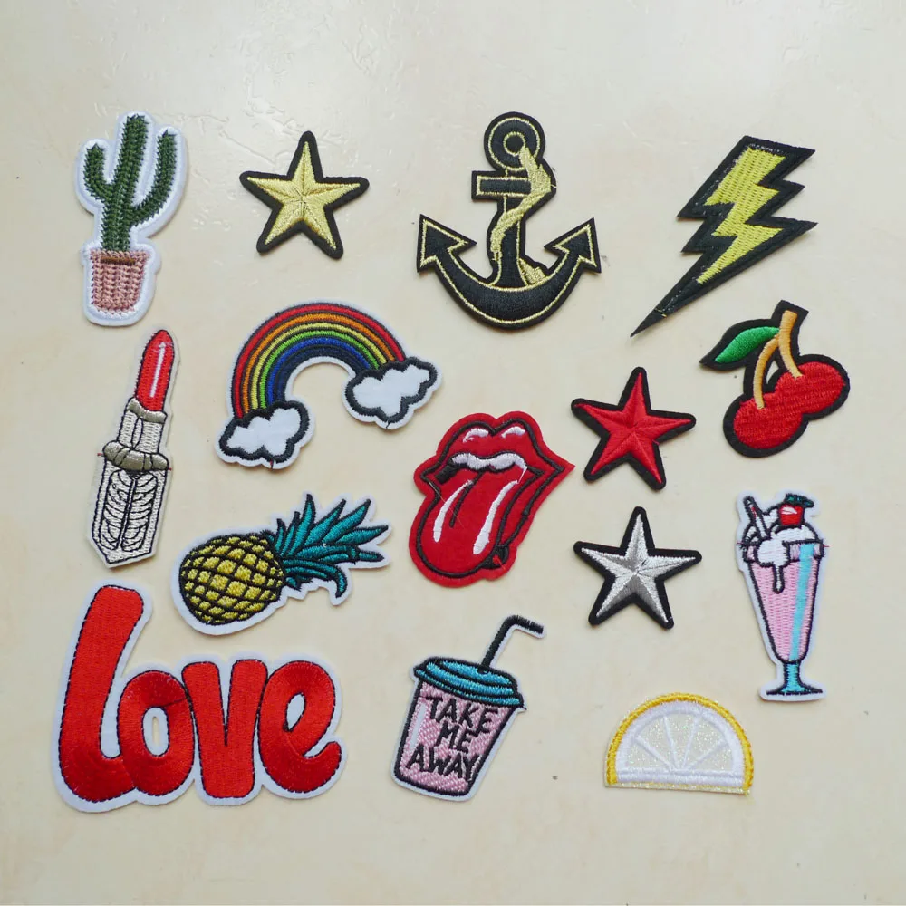 1pcs Cartoon Embroidery Hot Melt Iron On Patches Badge For Diy Clothing ...