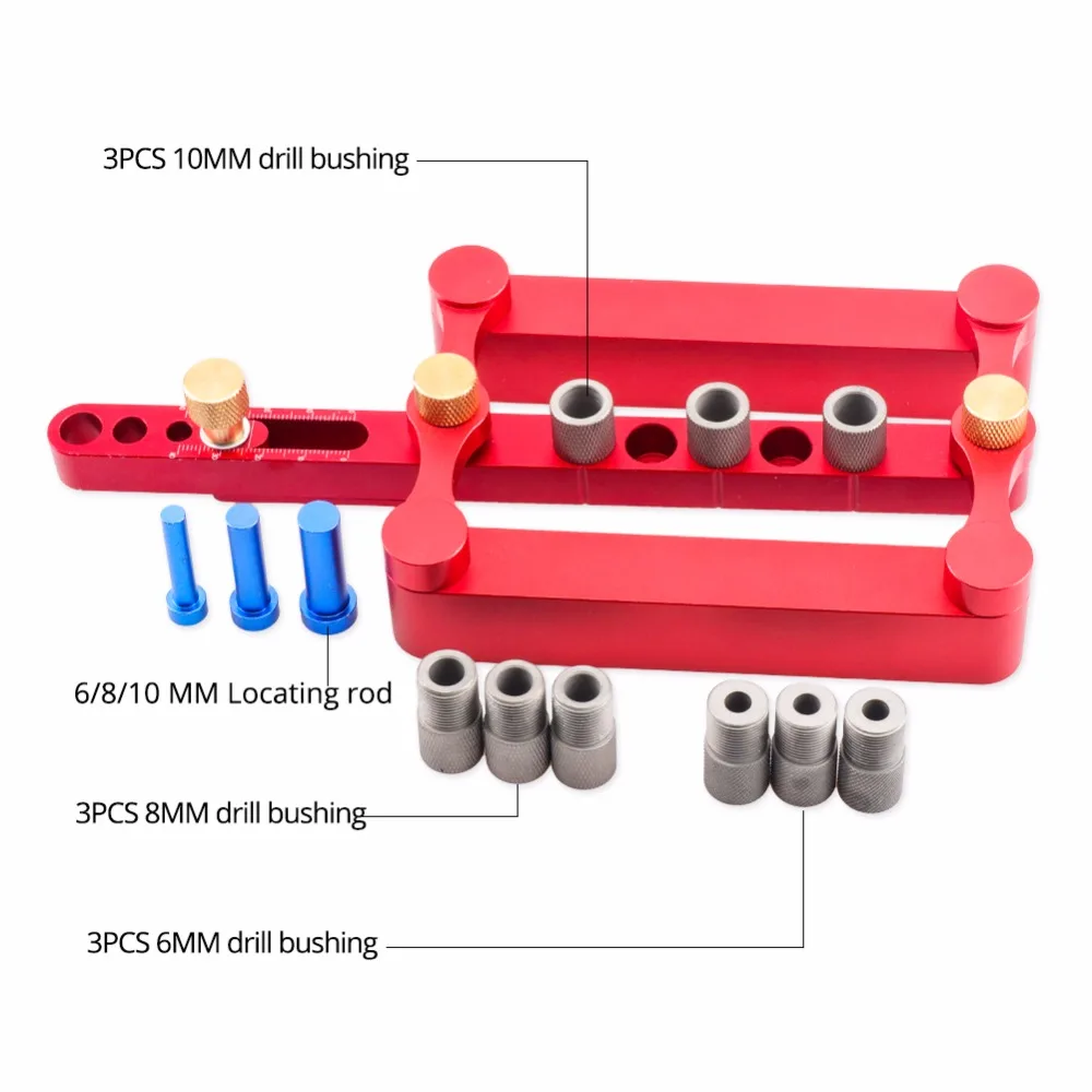 Ultimate Self Centering Doweling Jig Set Metric Dowel Drilling Tools 3 ...