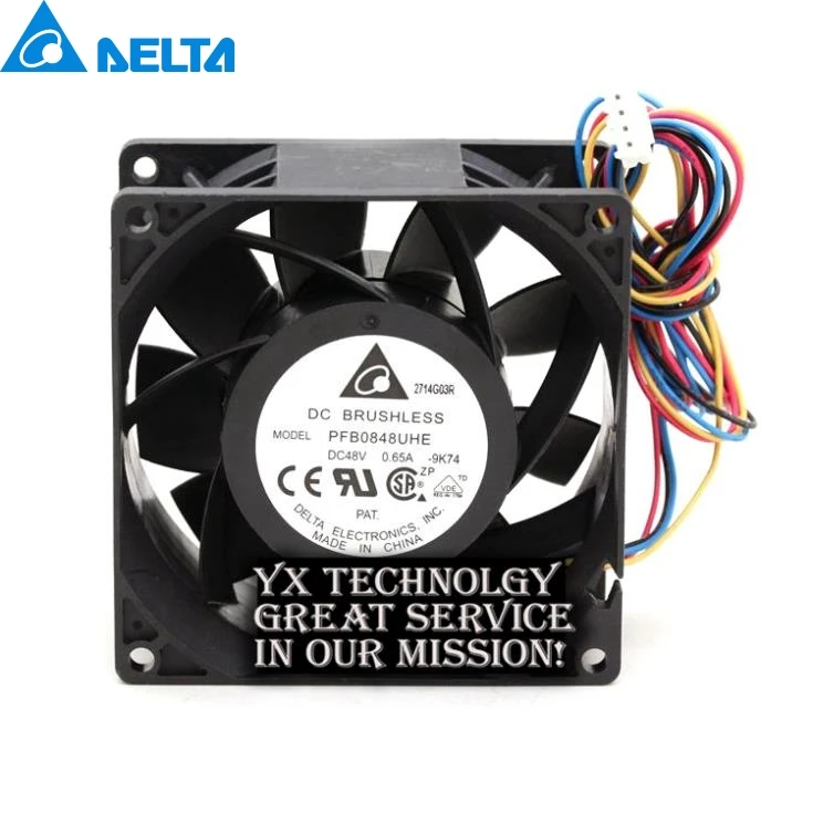New Pfb0848uhe 8cm 80mm 8038 48v 0.65a Pwm Wind Capacity Cooling Fan For Delta 80*80*38mm - Fans ...