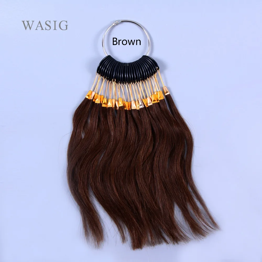 30 Pcs/set 100% Manusia Rambut Warna Coklat Cincin untuk Ekstensi ...