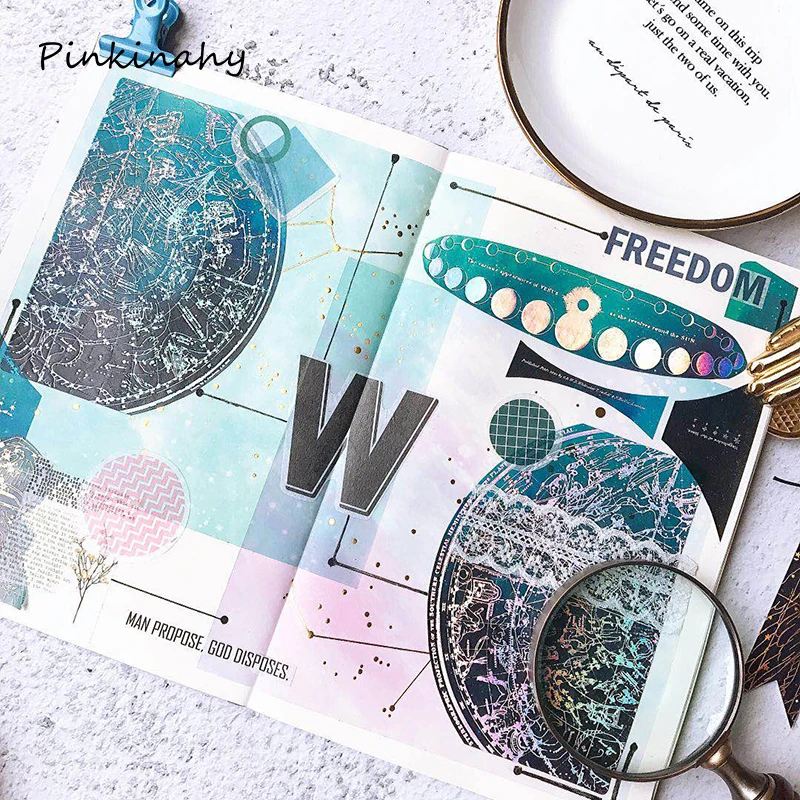 Starry sky Lonely Planet Laser Gilding Diary Stickers For Stationery ...