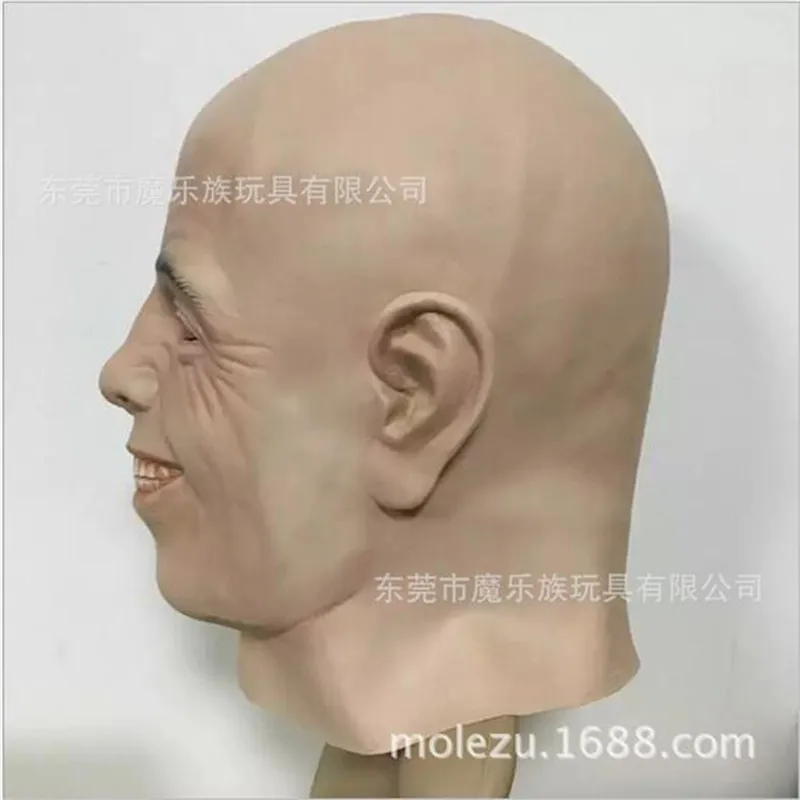 Free Shipping Artificial Man Latex Mask Hood Overhead Human Skin Mask ...