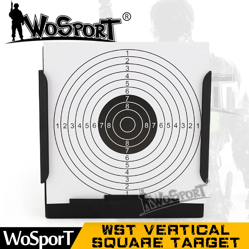 WoSporT Tactical Vertical Square Target 100pcs Target Papers Steel ...