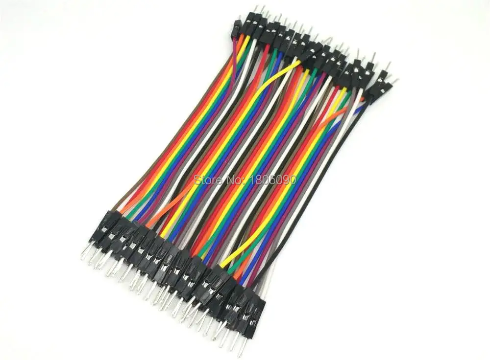40 unids/lote de cables dupont de 10cm, 40P, 2,54mm, dupont line macho ...