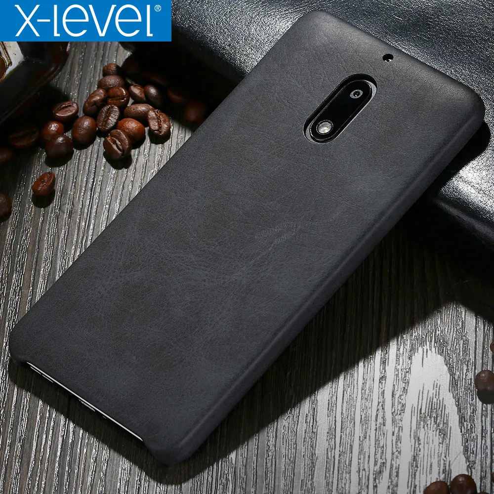 Case Cover For Nokia 6 X level Luxury Retro Soft PU Leather Protective ...