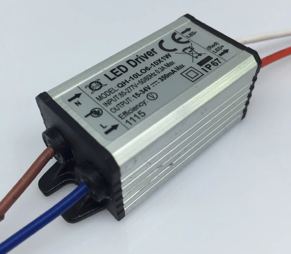 Free shipping waterproof 10w led driver DC15 34V 6 10x1W 350mA led ...