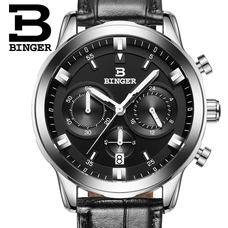 Relogio Masculino 2017 BINGER Watch Chronograph Mens Watches Top Brand ...