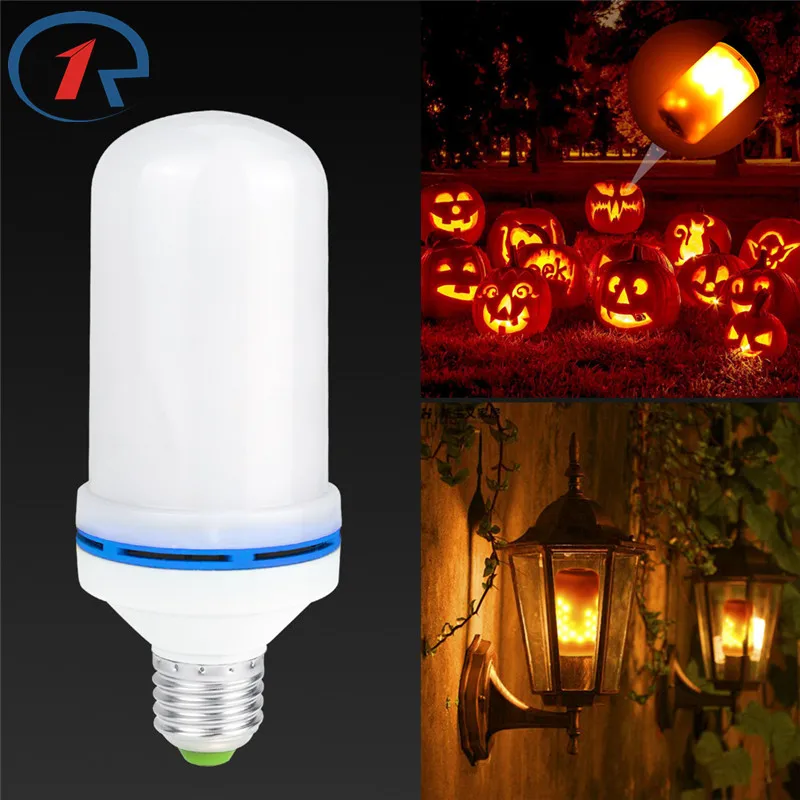 ZjRight-3-modes-Gravity-Sensor-Flame-Lights-E27-LED-Flame-Effect-Fire ...