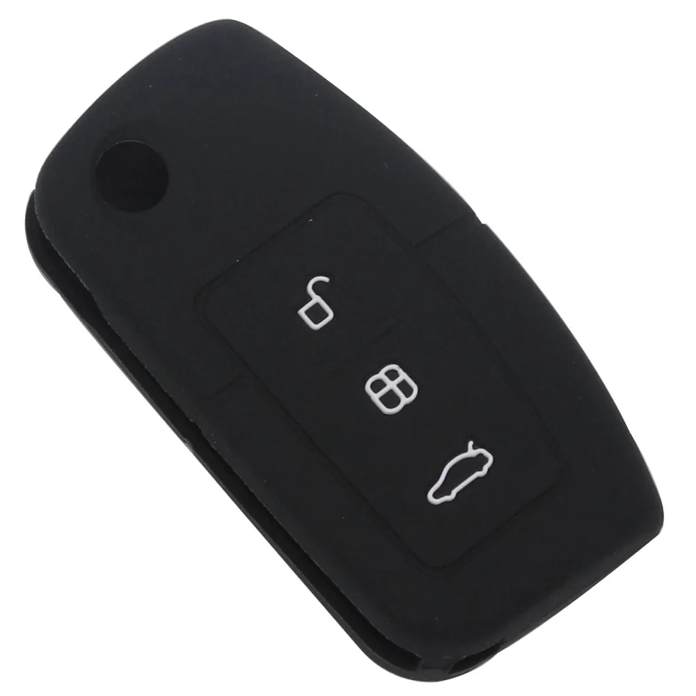 Silicone Cover for Ford Fiesta Focus 2 Ecosport Kuga Escape Car Flip ...