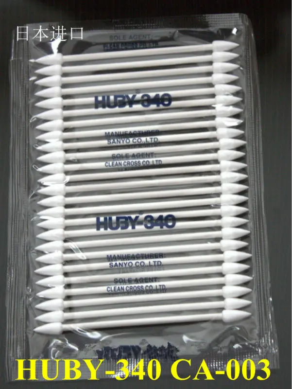 100 Pack ( 25 pc/pack) D'origine Huby HUBY 340 CA 003 Salle Blanche Cotons tiges Double Cône ...