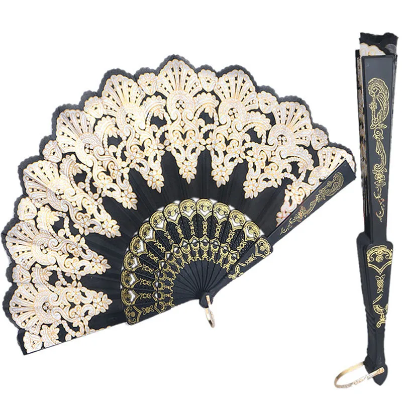 Online Buy Wholesale black lace fan from China black lace fan ...