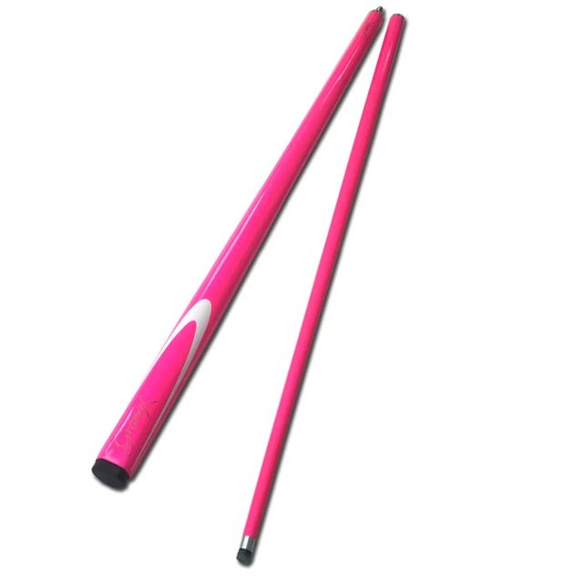 High quality carbon Pool Billiards cues Pink color 1/2 snooker cue ...