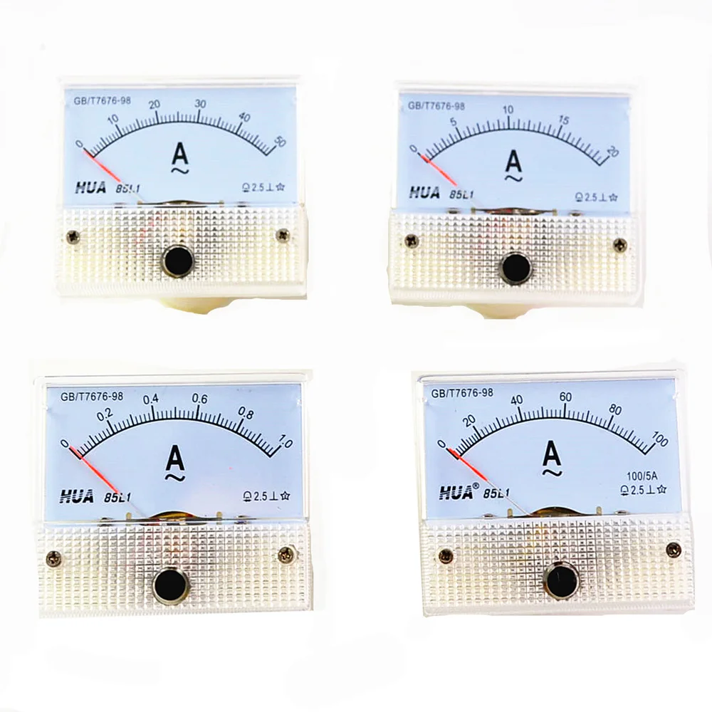 DC Analog Current Meter Panel 1mA 2mA 3mA 5mA 10mA 20mA 30mA 50mA 100mA ...