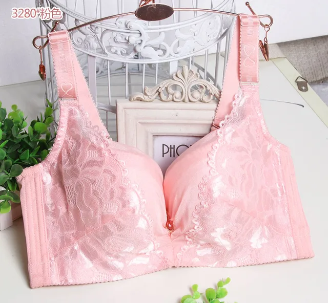 Sexy Women Bra Plus Size D E Cup Push Up Bra Brassiere Side Adjustment
