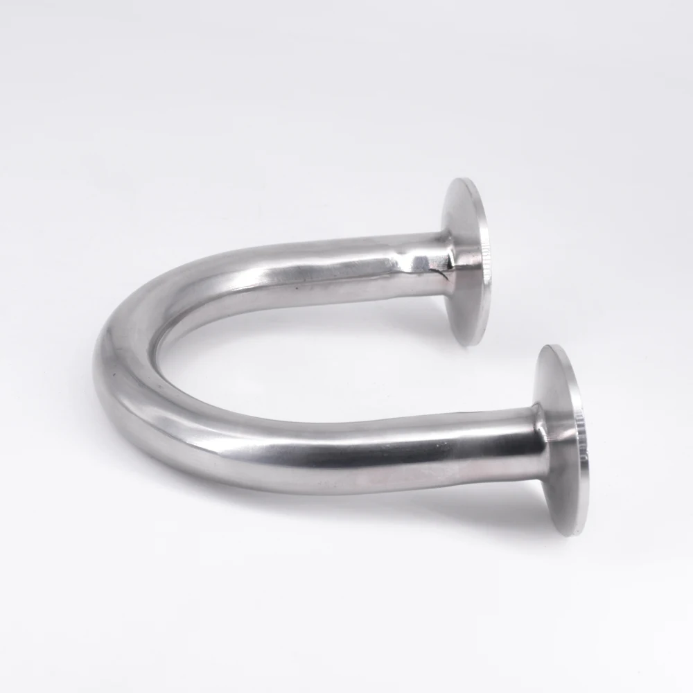 45mm 1.75" Pipe OD 2" Tri Clamp U Shaped Return 180 Degree Bend SUS 304 ...