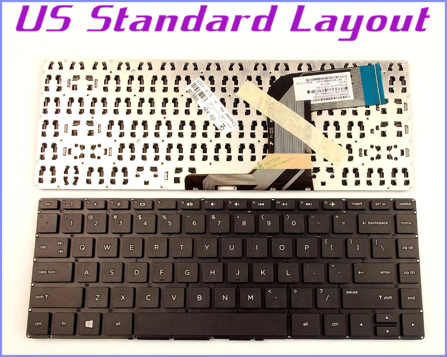 New US Layout Keyboard for HP Pavilion 14 v168nr 14 v001tu 14 v001tx 14 ...