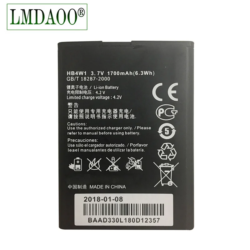 HB4W1 HB4W1H 3,7 V 1700 мАч Высокое качество телефон Батарея forHuawei Ascend G510 G520 G525 ...