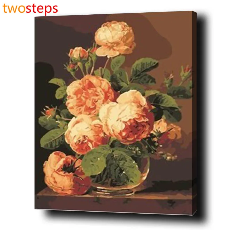 TwoSteps DIY Digital Canvas Oil Painting By Numbers Framed Coloring By ...